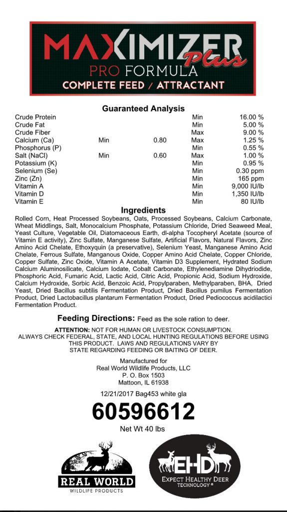 Maximizer Plus Pro Formula Complete Feed | Food Plot Seed- Food Plots ...